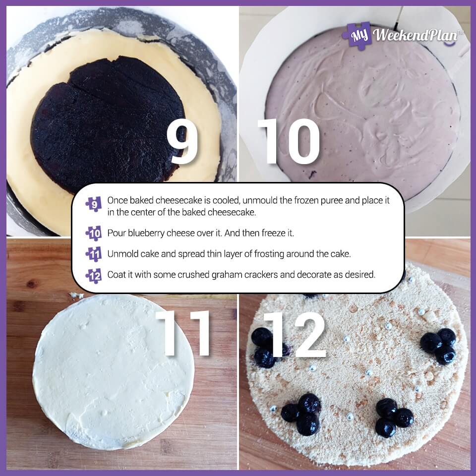 Blueberry Double Fromage Cheesecake Recipe - My Weekend Plan