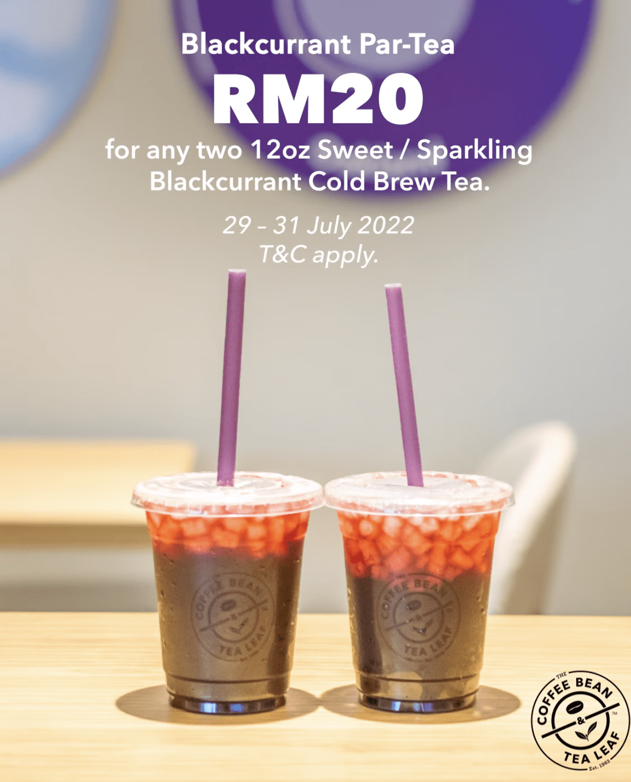 The Coffee Bean & Tea Leaf Blackcurrant Par-Tea Promo