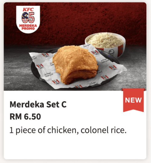 KFC Merdeka Meal Set Promo 2022 - My Weekend Plan