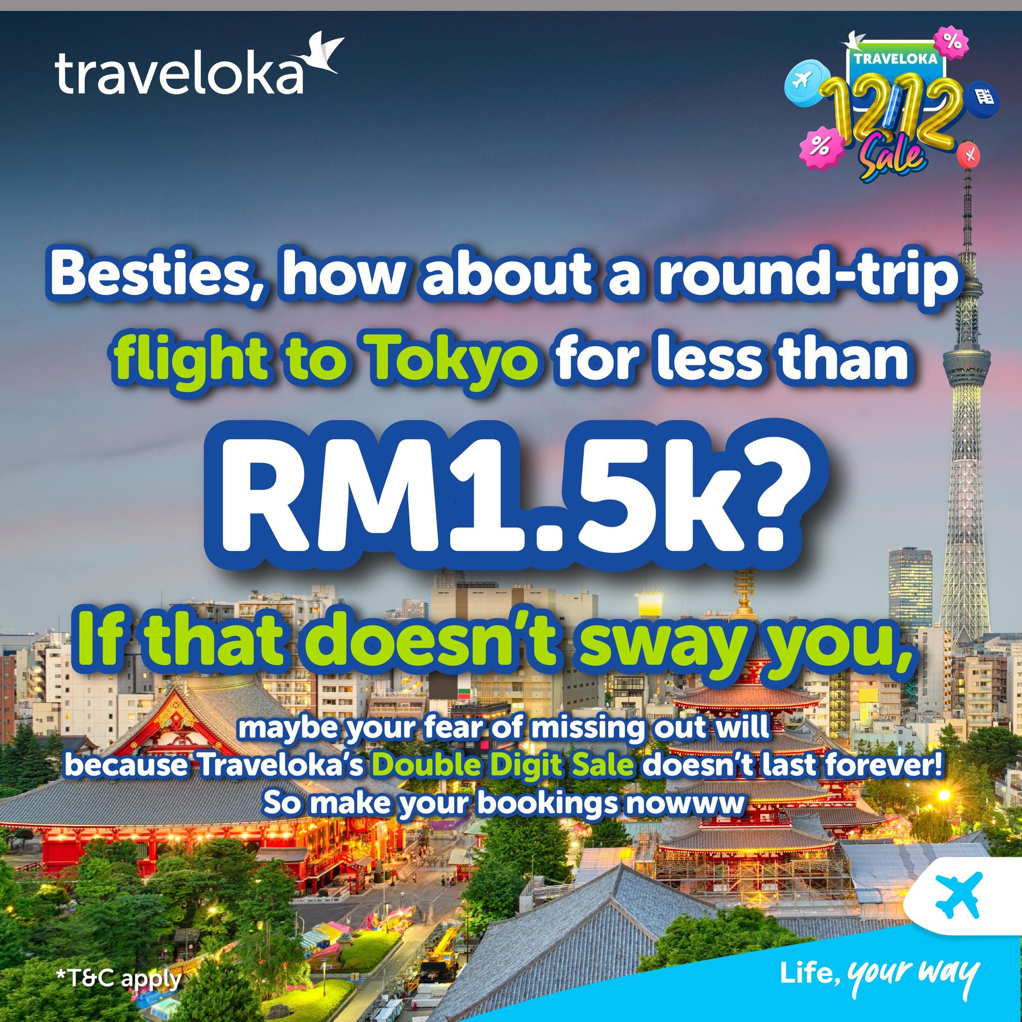 Traveloka RM150 Off Double Digit Sale 2022