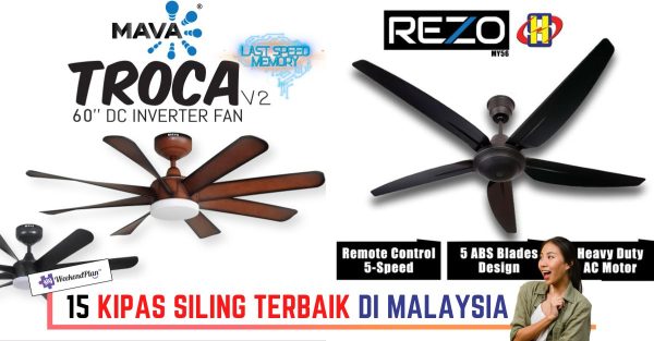 15 Kipas Siling Terbaik di Malaysia 2025 | Pembaikan Rumah