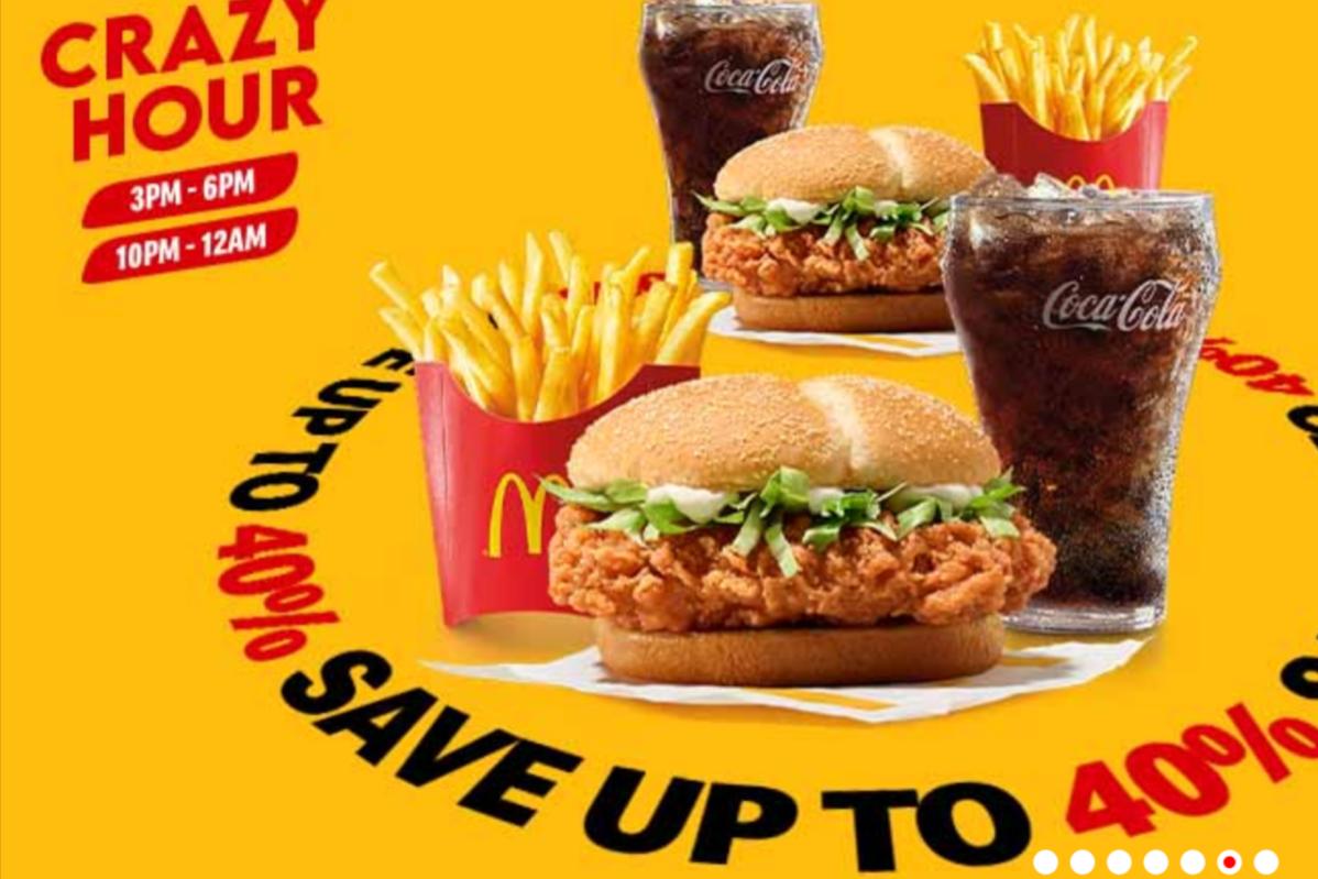 McDonald’s Crazy Hour Save Up To 40%