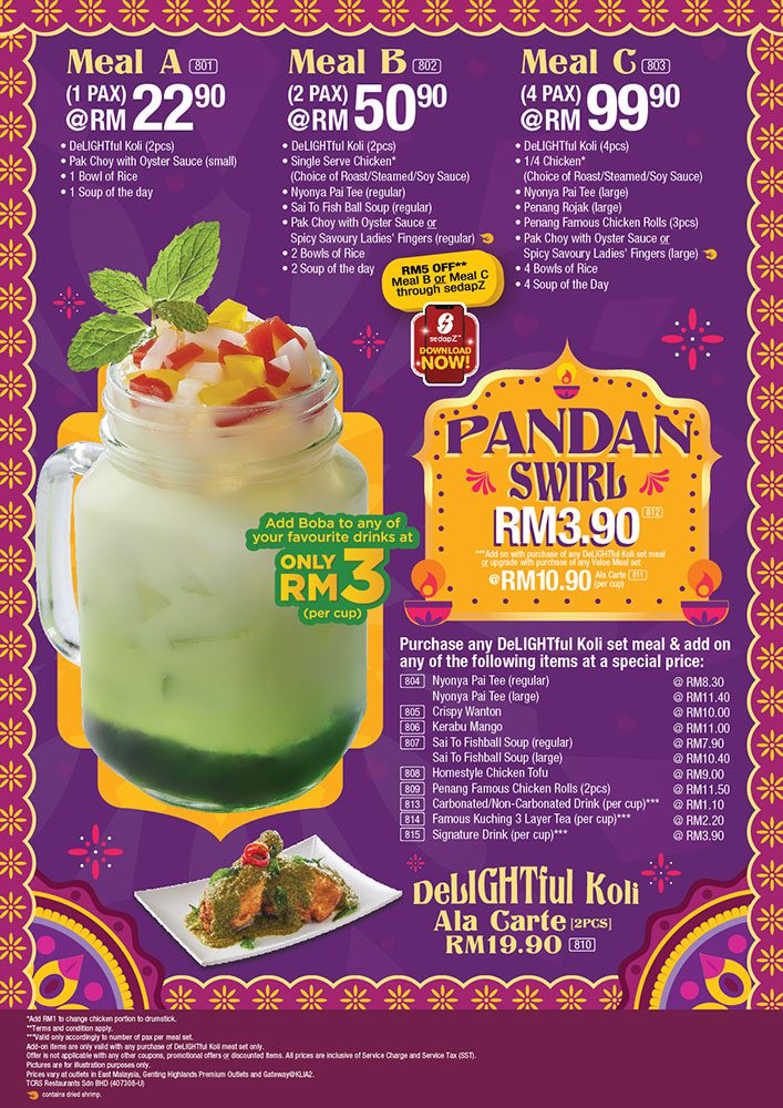 The Chicken Rice Shop's New Menu DeLIGHTful Koli