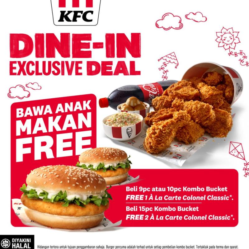 KFC FREE Colonel Classic Burger for Kids